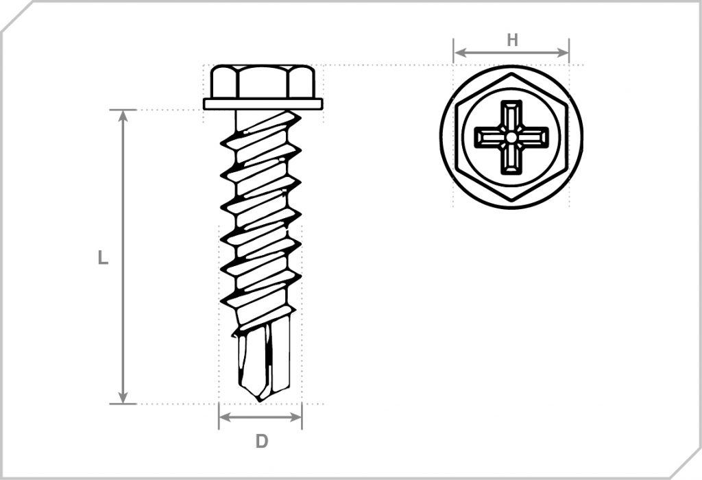 Self-drilling screws hexagon head - MG TECHNOPLAN | Fasteners