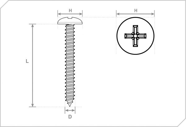 Self-tapping screws pan head - MG TECHNOPLAN LTD | Fasteners
